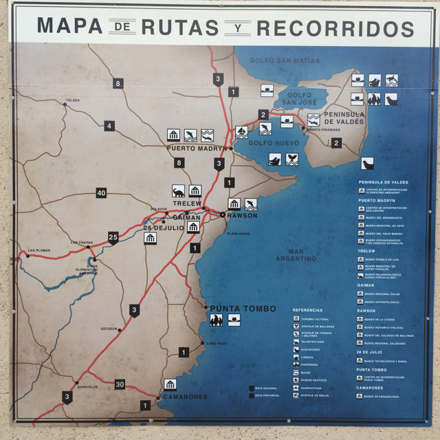 map around Trelew | Panamericana 2016